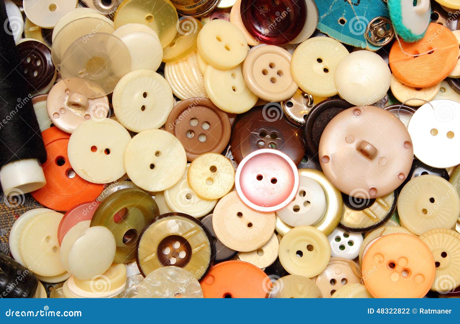 Collection of Various Sewing Buttons Stock Photo - Image of button ...