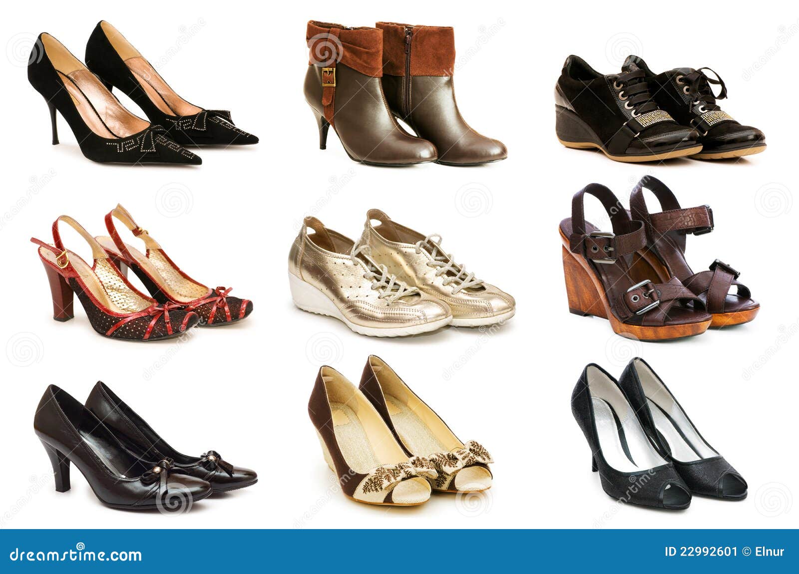 Collection of Various Shoes Stock Image - Image of gear, close: 22992601