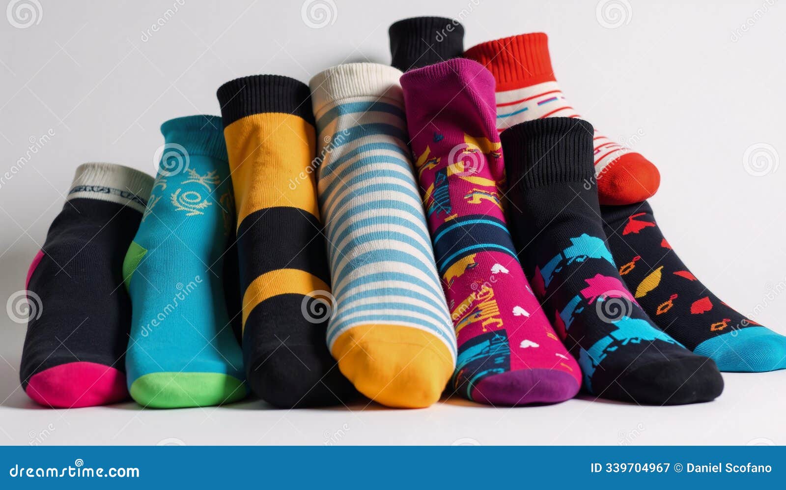 A Collection of Various Socks Assorted Stock Illustration ...