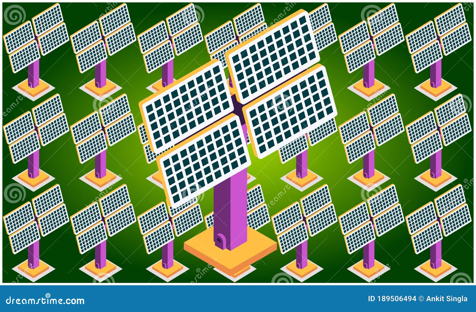 Collection of Various Solar Panel on Abstract Background Stock Vector ...