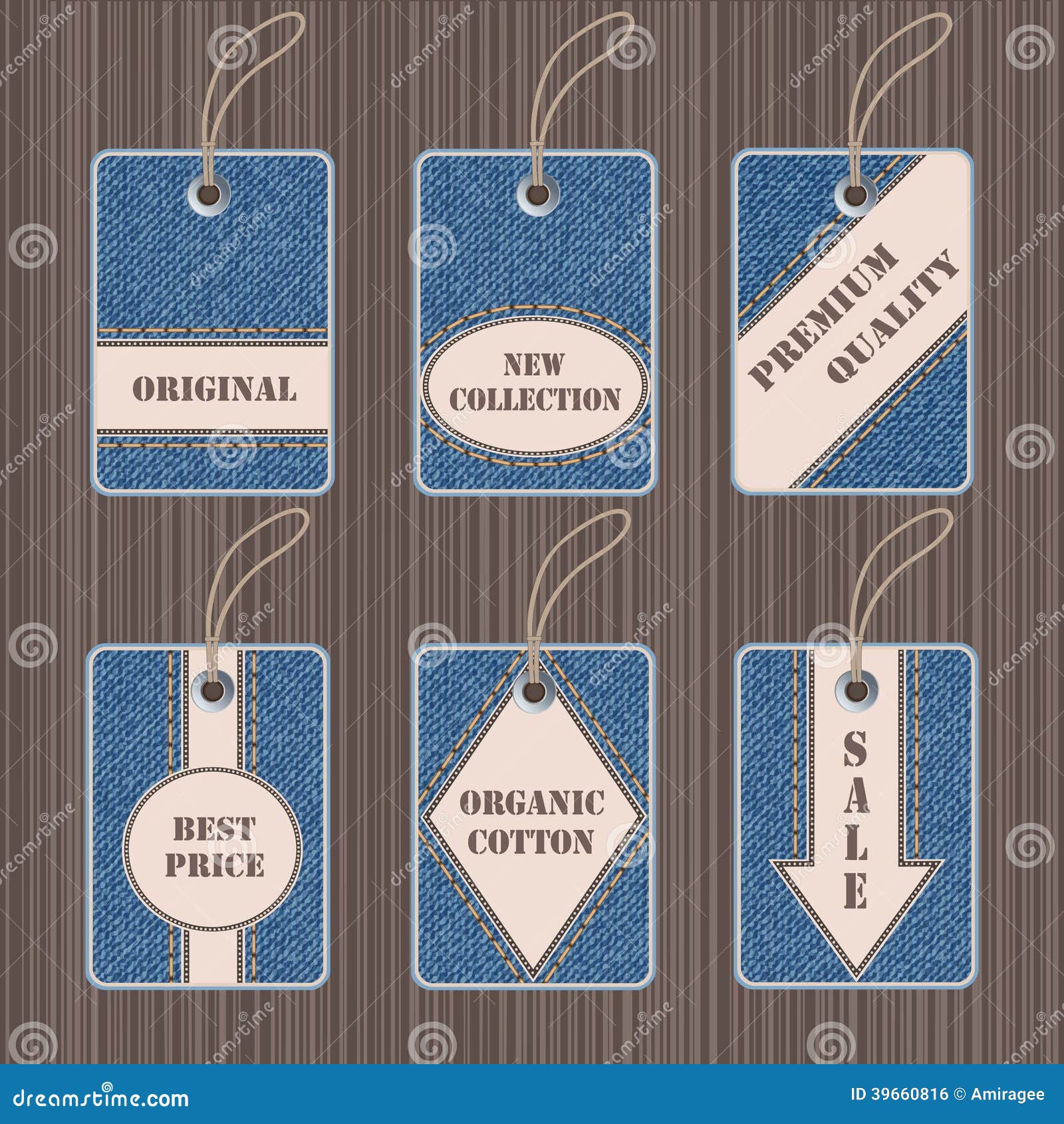 Collection of various tags stock illustration. Illustration of blank ...