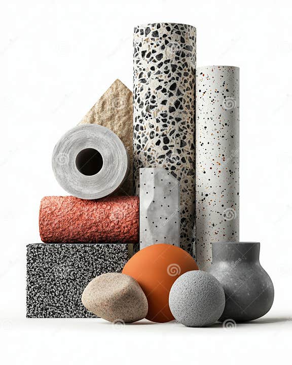 A Collection of Various Textured Materials and Shapes Ideal for ...