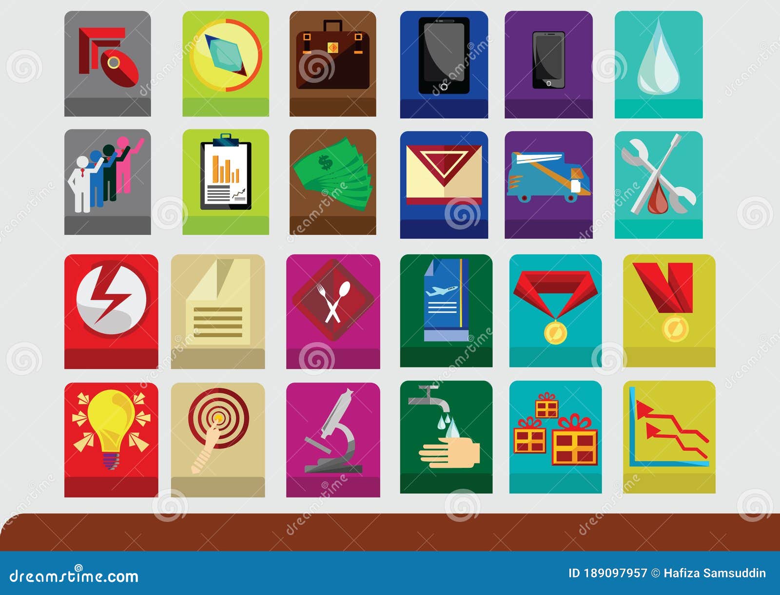 Collection of Various Things. Vector Illustration Decorative Design ...