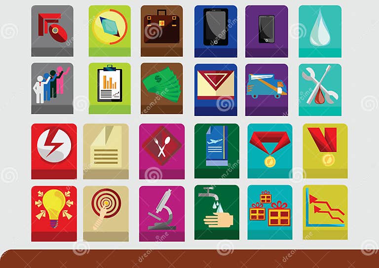 Collection of Various Things. Vector Illustration Decorative Design ...