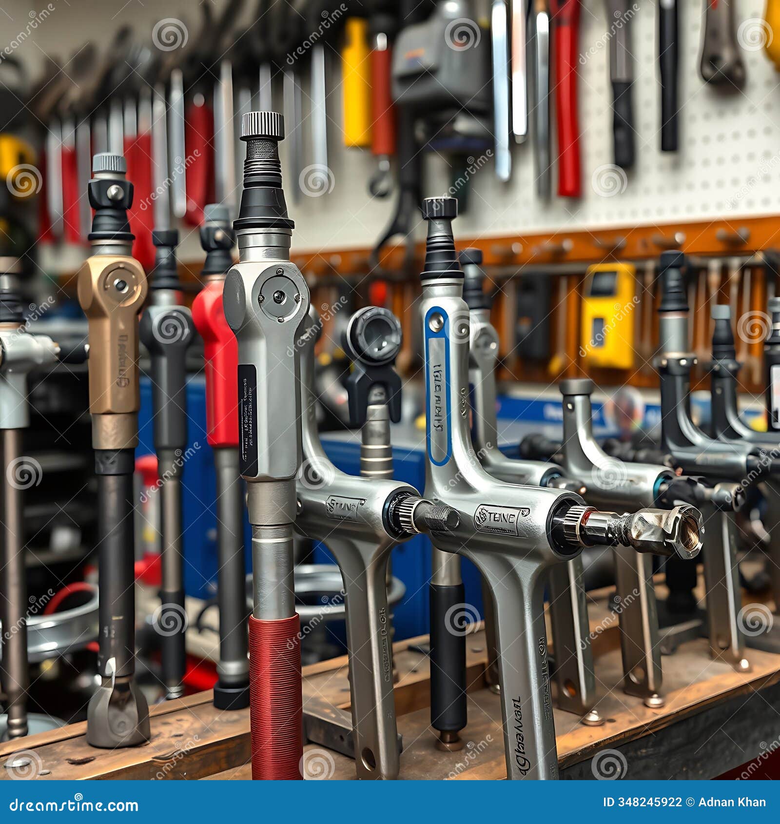 Torque Wrenches Isolated On White Background Vector Illustration ...