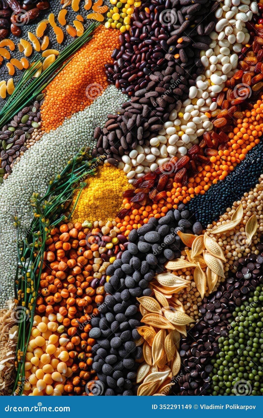 A Collection of Various Types of Beans, Perfect for Food and Nutrition ...