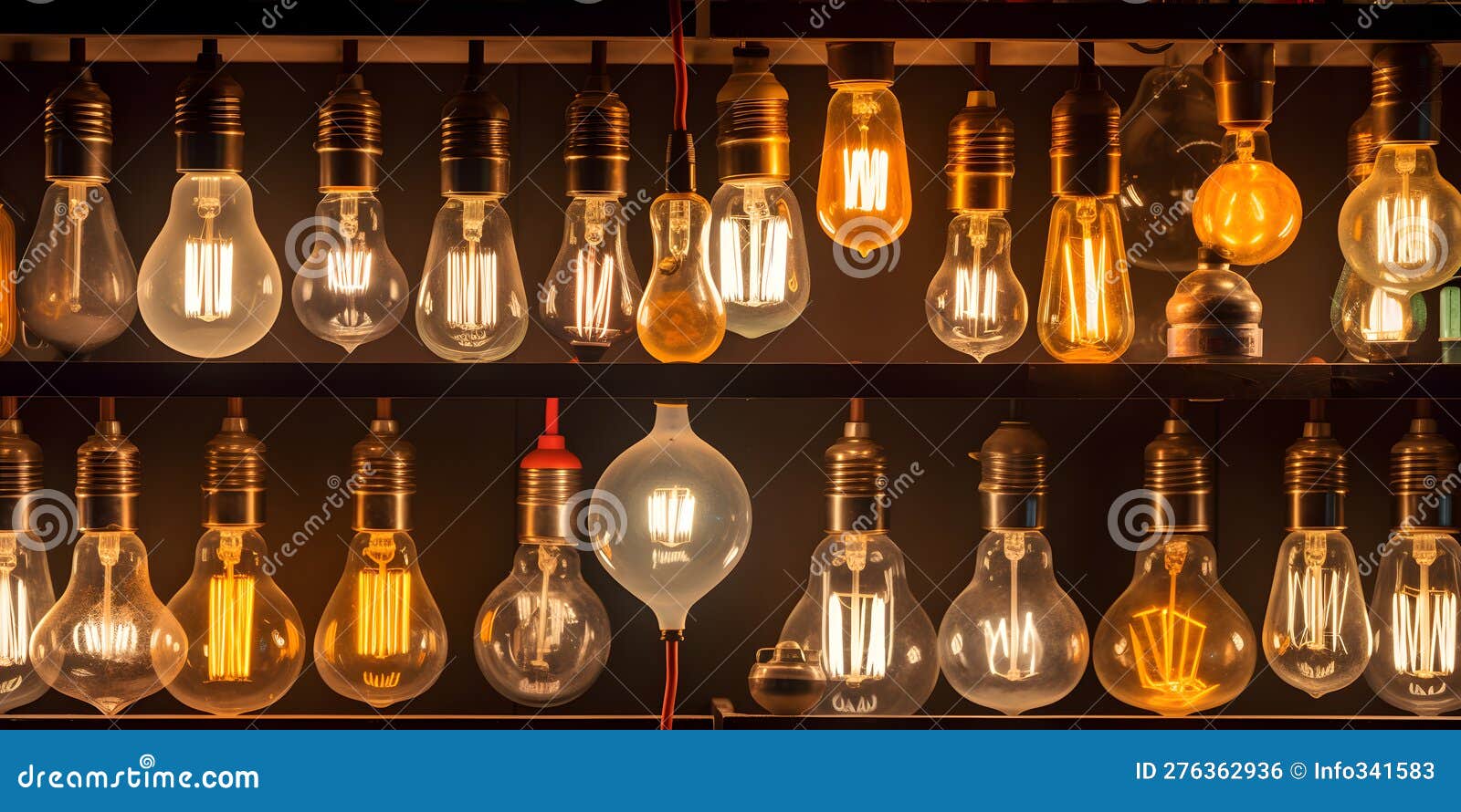 A Collection of Various Types of Light Bulbs on a Store One Created ...