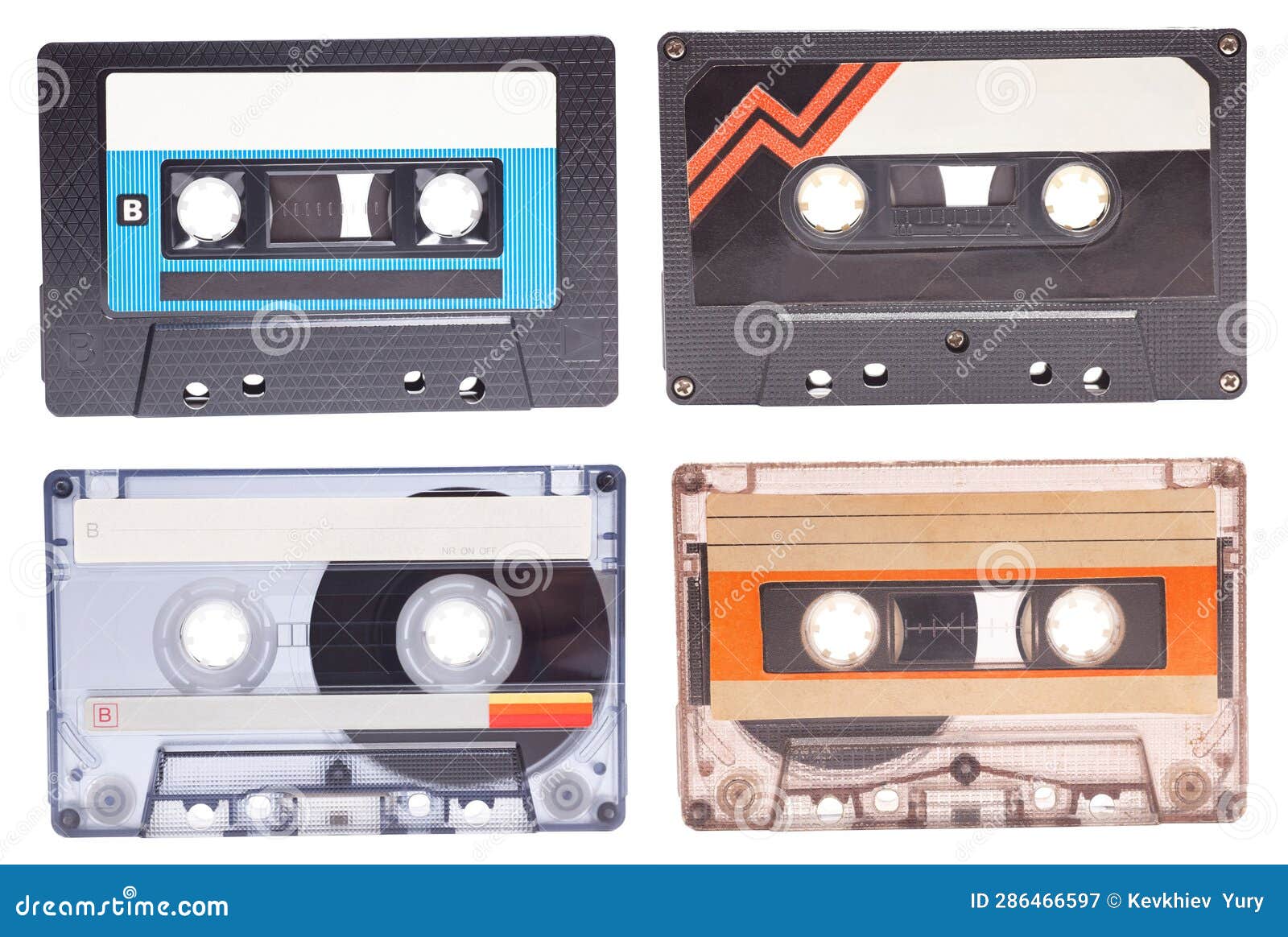 Collection of Various Vintage Audio Cassettes Tapes Stock Image - Image ...