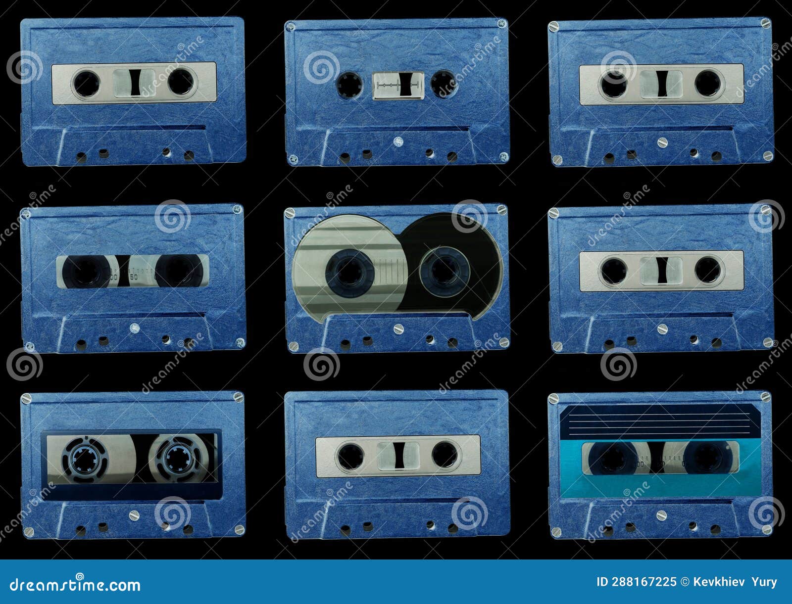 Collection of Various Vintage Audio Cassettes Tapes Stock Image - Image ...