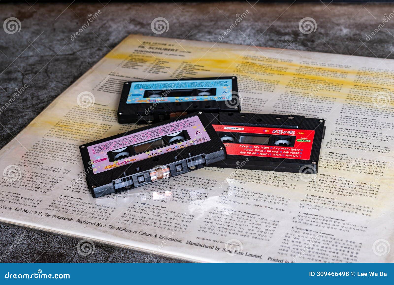 Collection of Various Vintage Audio Tapes and a Vinyl Disc Editorial ...