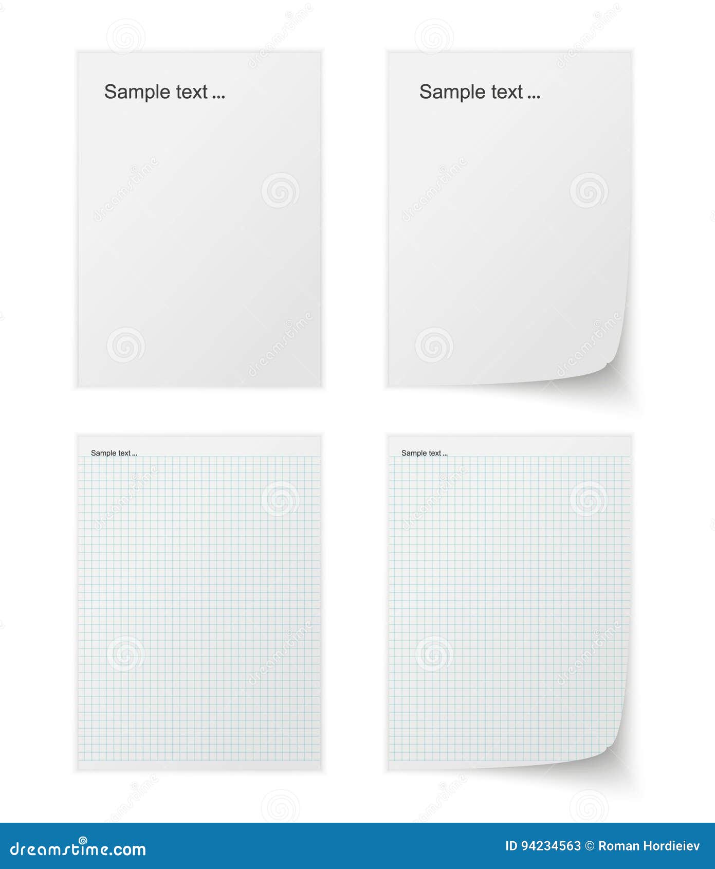 Collection of Various White Papers, Leaves for the Label Ready for Your ...