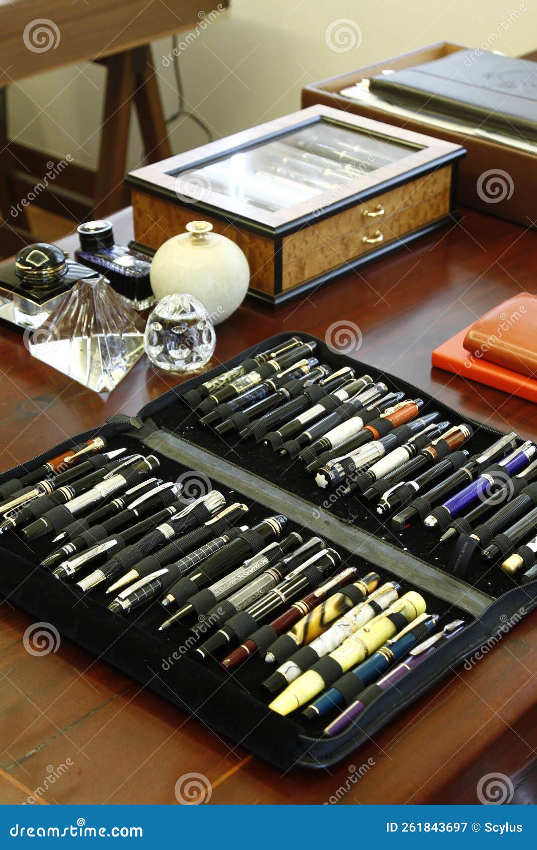 Collection of Various Writing Pens on a Desk Editorial Photography ...
