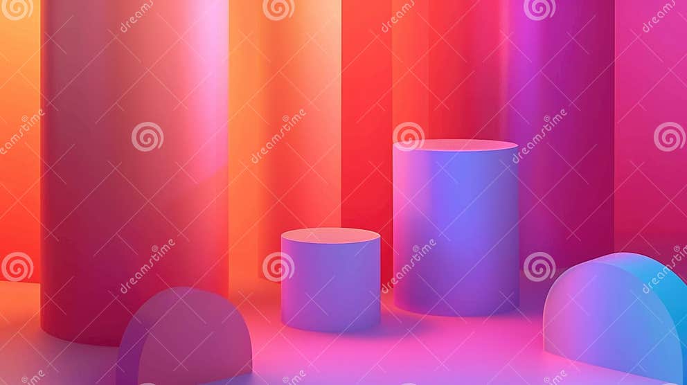 A Collection of Variously Colored Cylindrical Objects in a Indoor ...