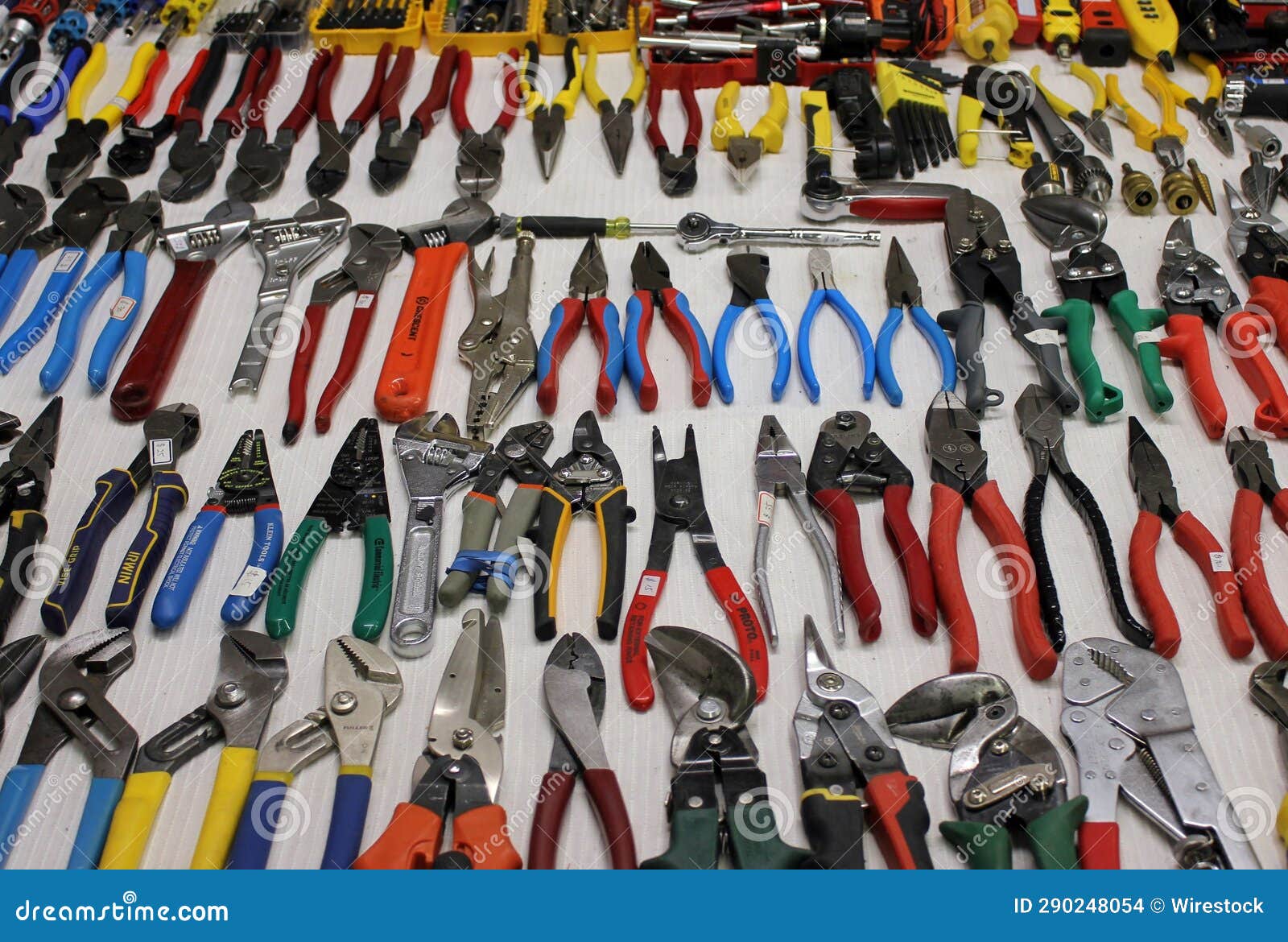Collection of Variously-sized Tools Arranged in a Row Editorial Stock ...
