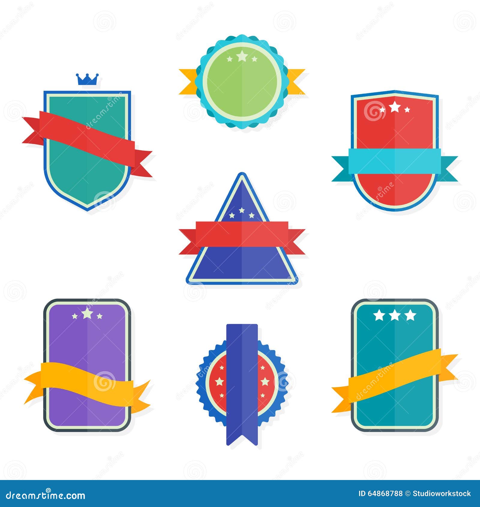Collection of Vector Abstract Label, Sticker, Tags Stock Vector ...