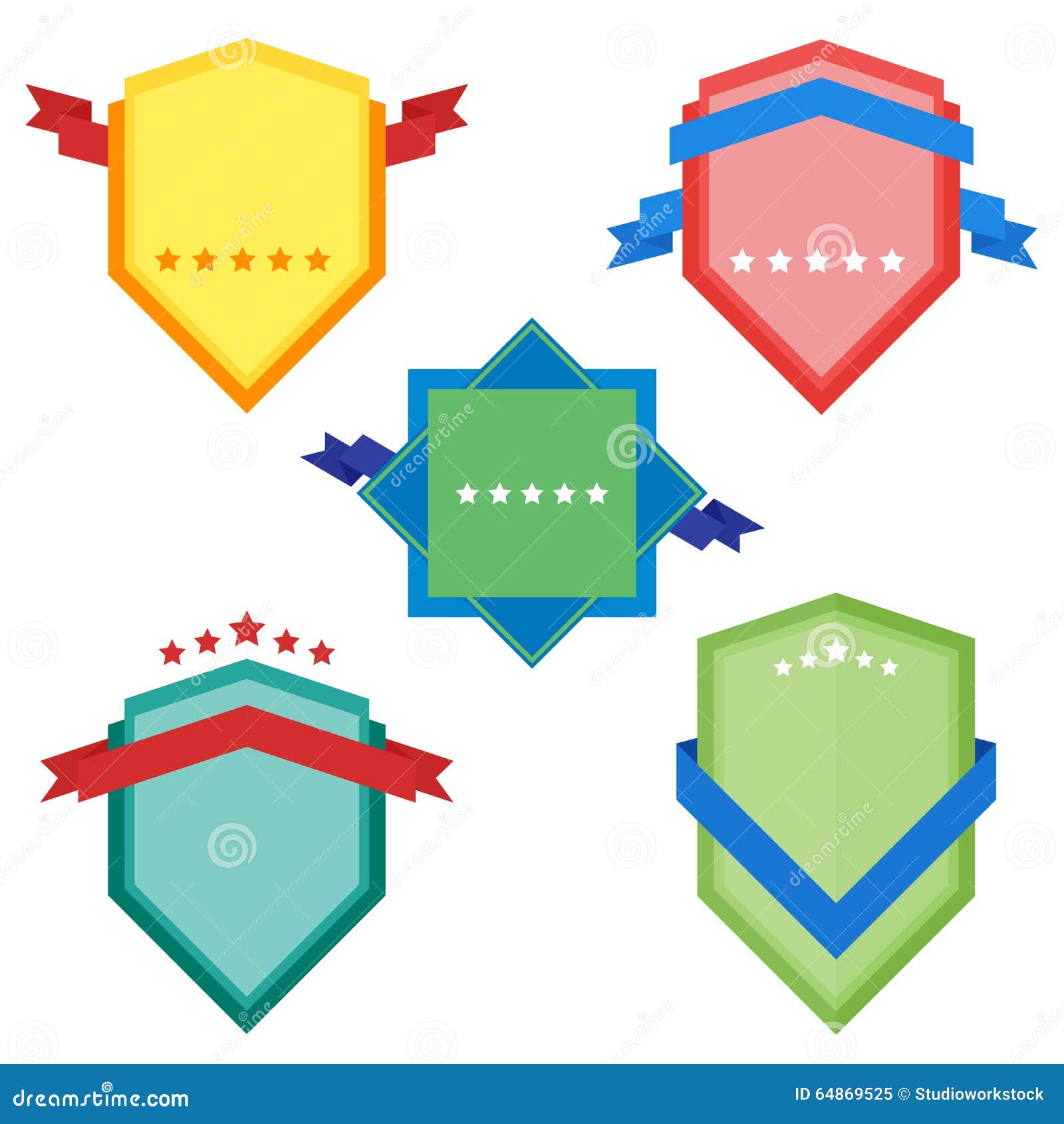 Collection of Vector Abstract Label, Sticker, Tags Stock Vector ...
