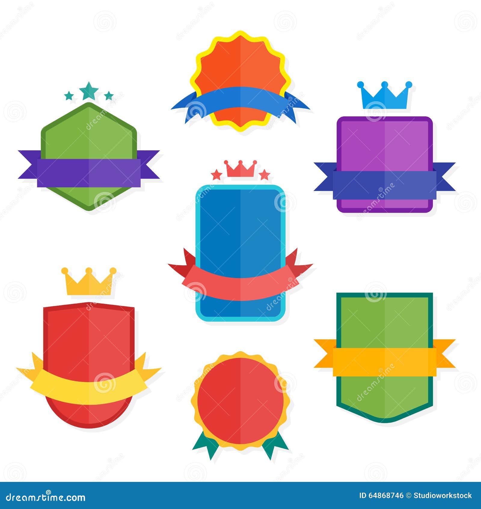 Collection of Vector Abstract Label, Sticker, Tags Stock Vector ...