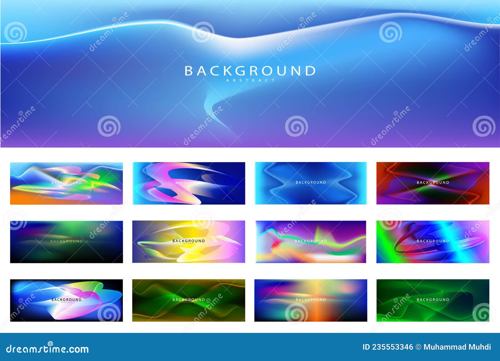 Collection of Vector Abstract Wavy Backgrounds - Liquid Bubble Shapes ...