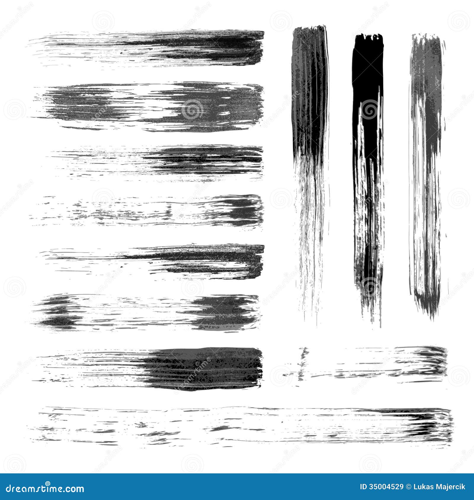 Collection of Vector Art Brushes Stock Vector - Illustration of ...