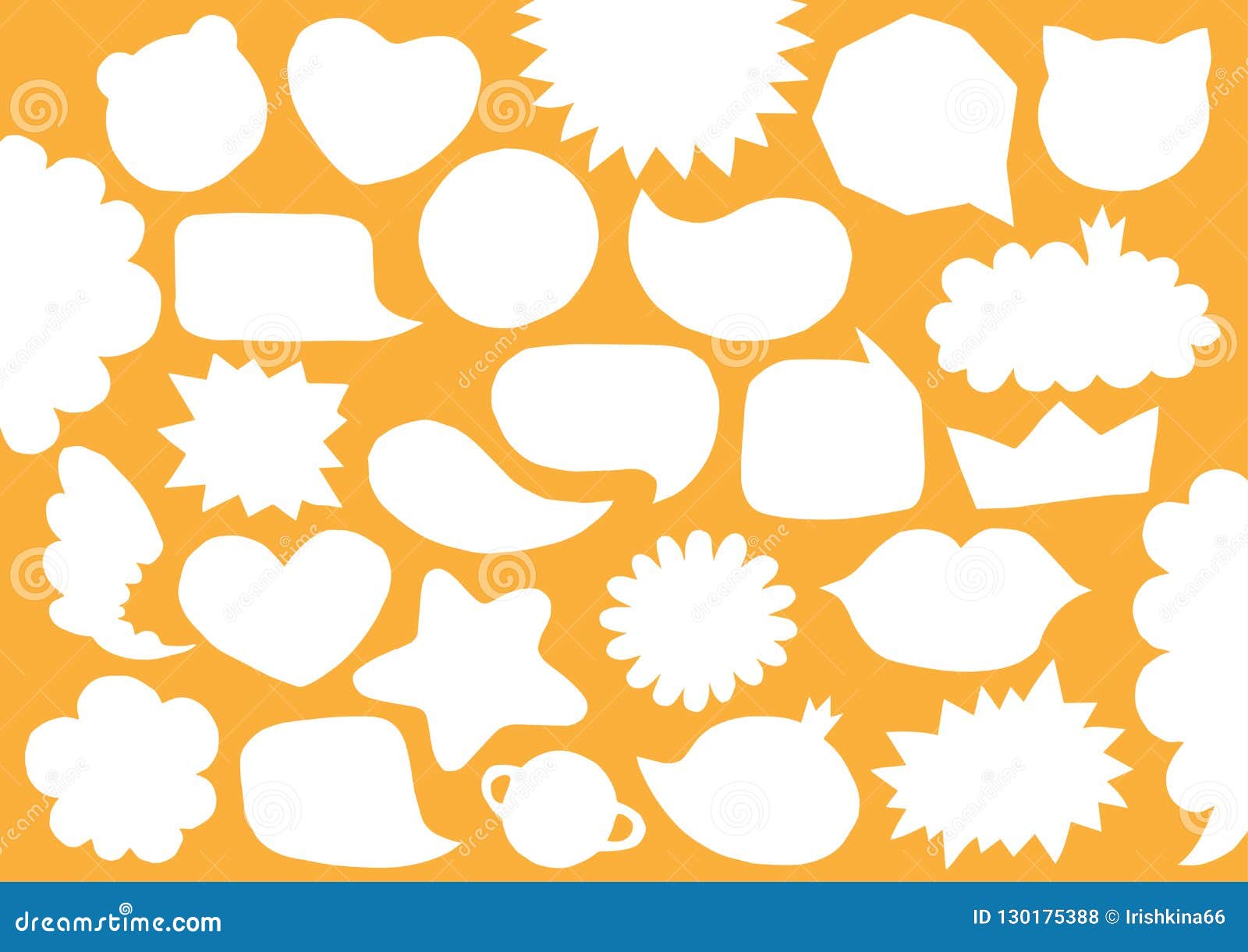 Collection of Vector Blank Empty White Paper Cut Speech Bubbles. Set ... Collection of Vector Blank Empty White Paper Cut Speech Bubbles. Set ...