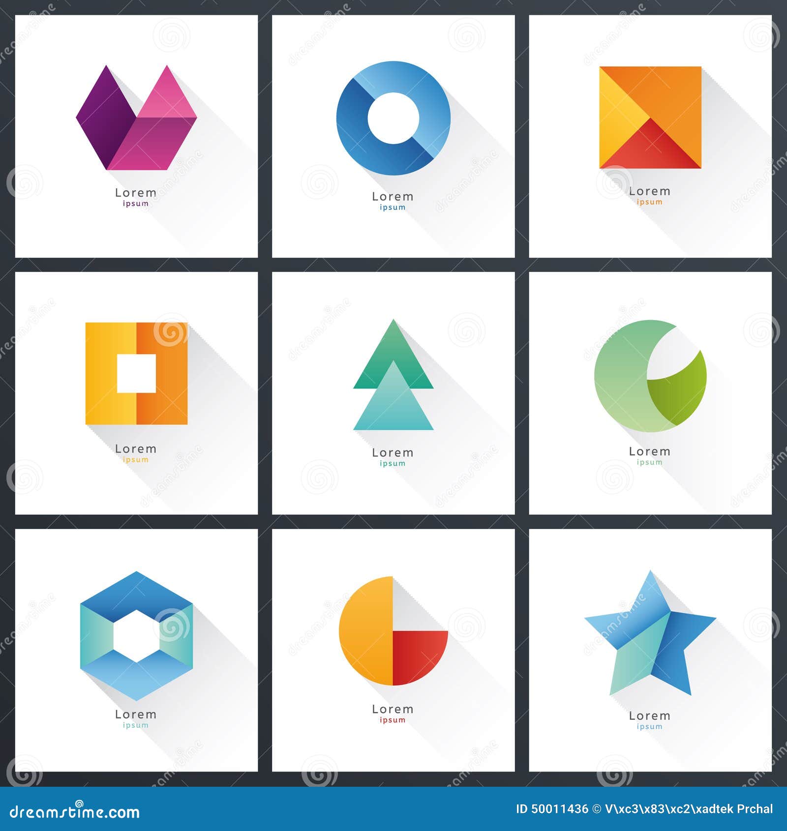 Collection of Vector Blank Shapes. Stock Vector - Illustration of ...