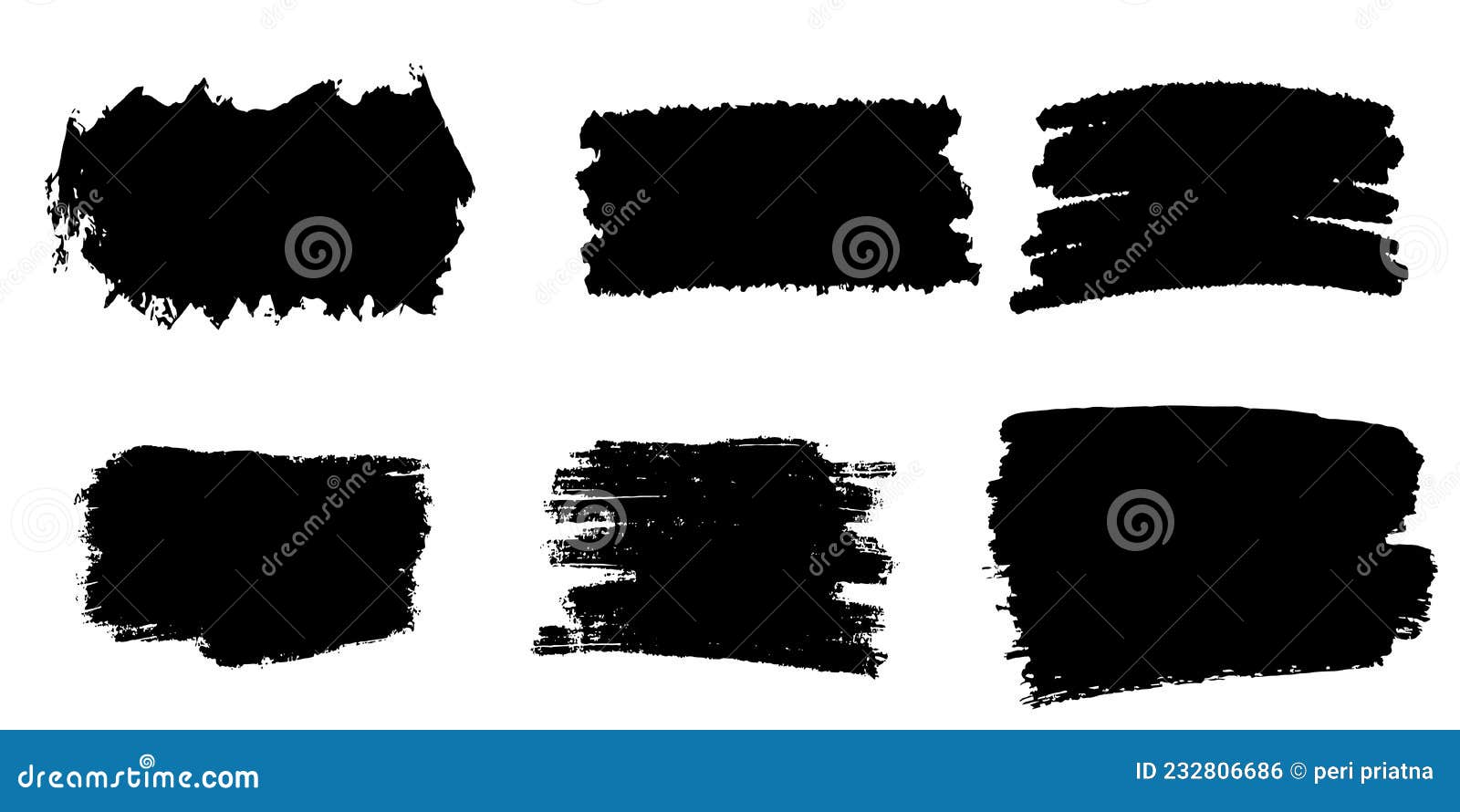 Collection of Vector Brush Hand Drawn Graphic Element. Set of Vector ...