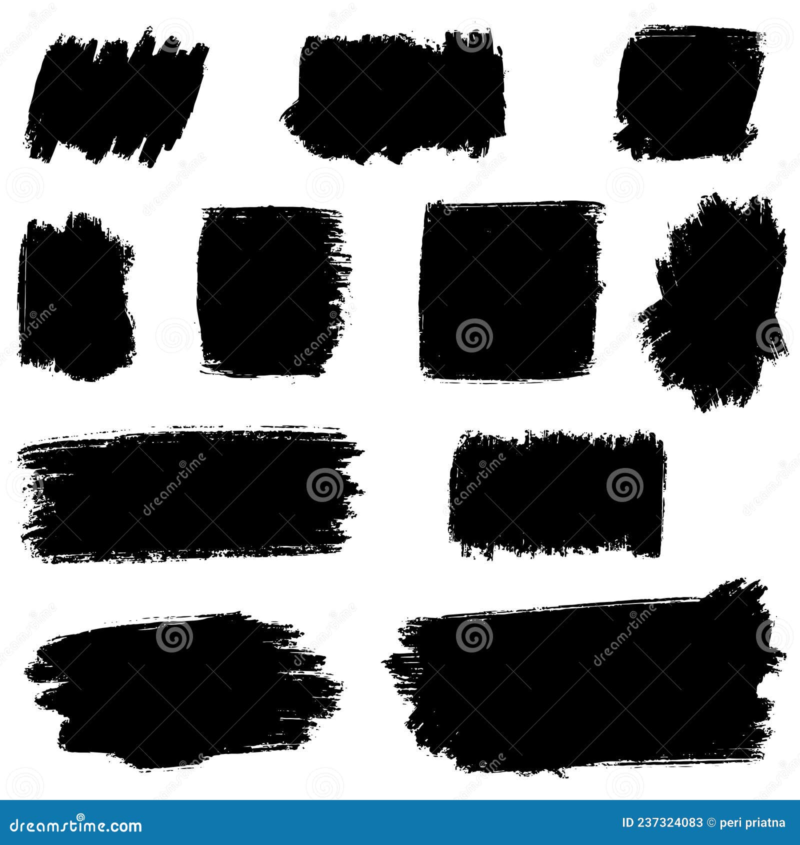 Collection of Vector Brush Hand Drawn Graphic Element. Set of Vector ...