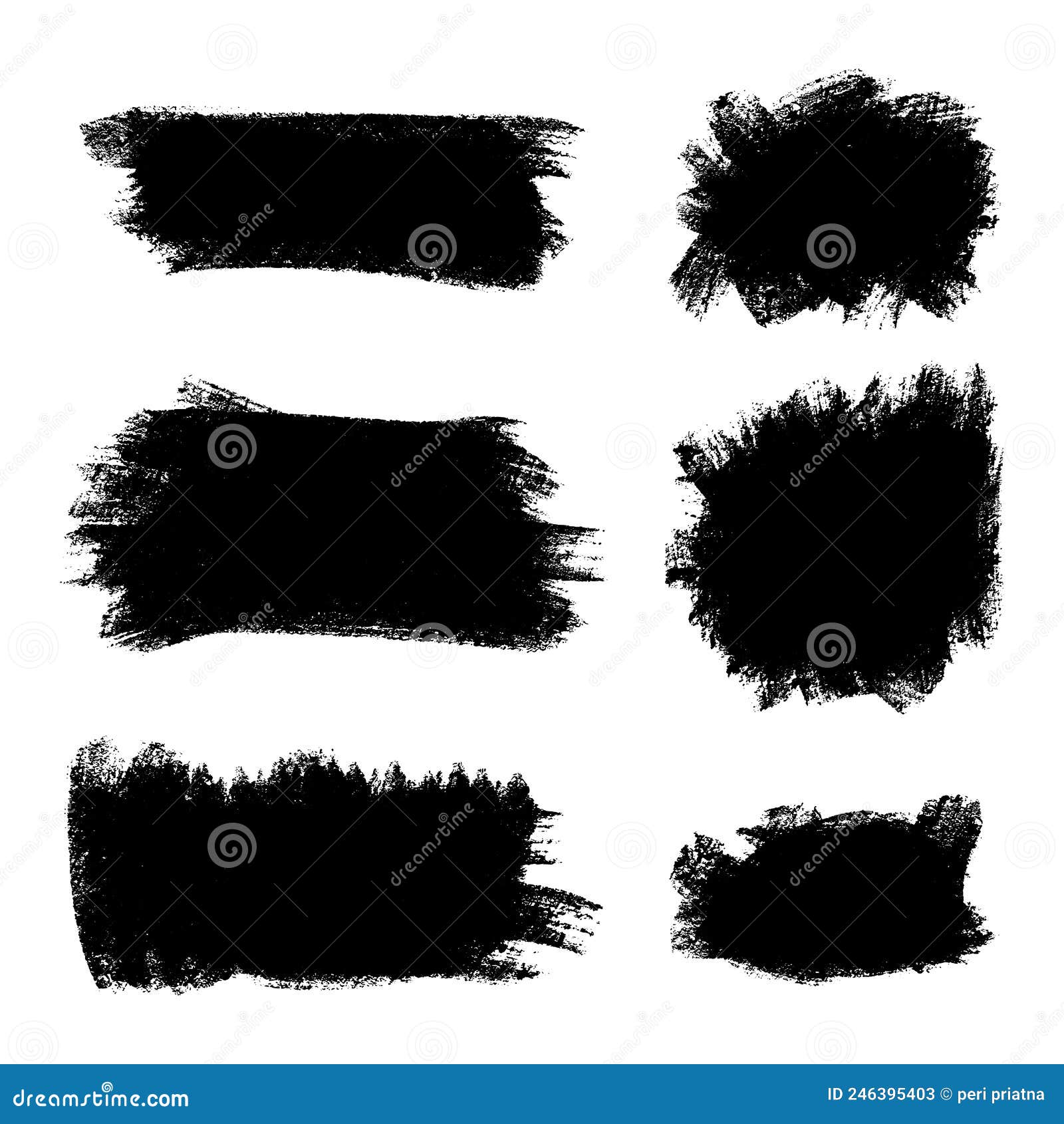 Collection of Vector Brush Hand Drawn Graphic Element. Set of Vector ...