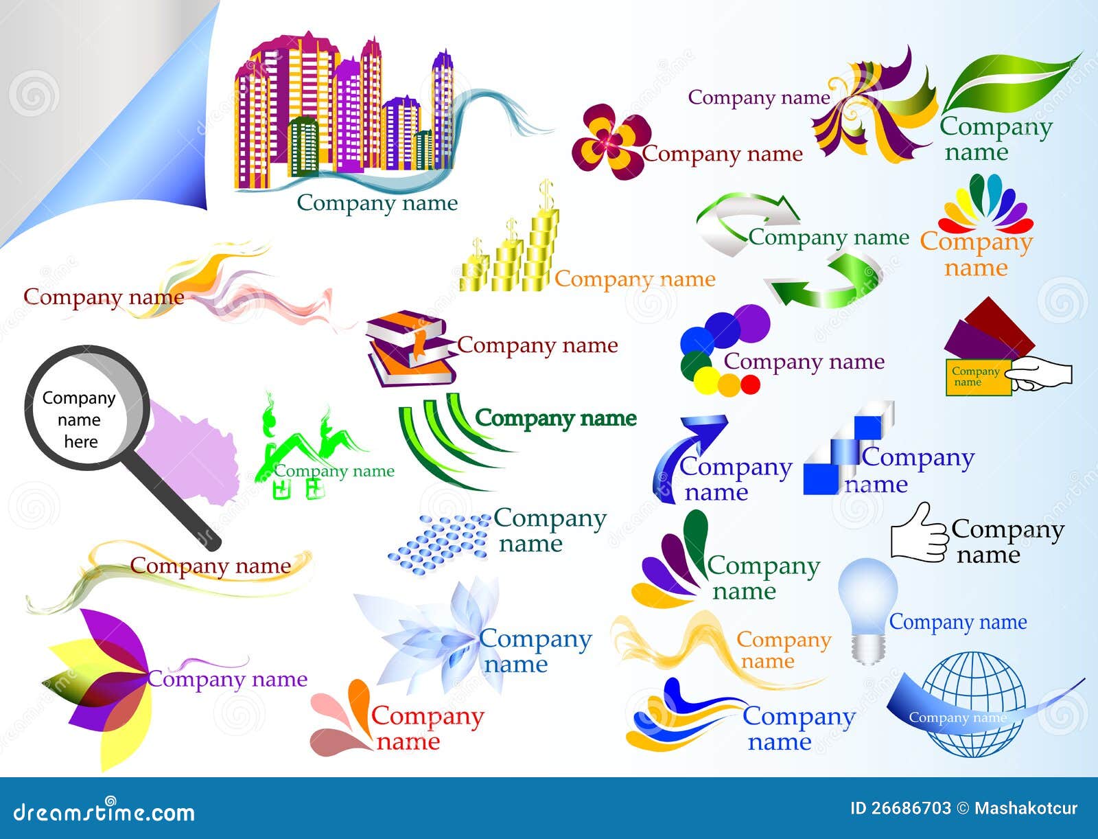 Collection of Vector Company Labels Stock Vector - Illustration of ...