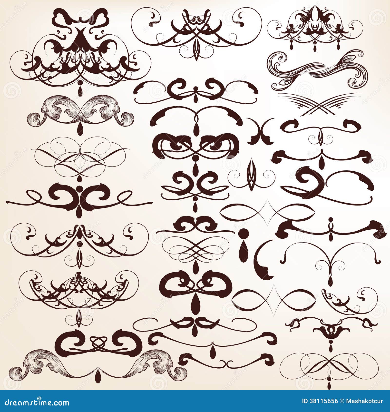 Collection of Vector Decorative Flourishes for Design Stock Vector ... Collection of Vector Decorative Flourishes for Design Stock Vector ...