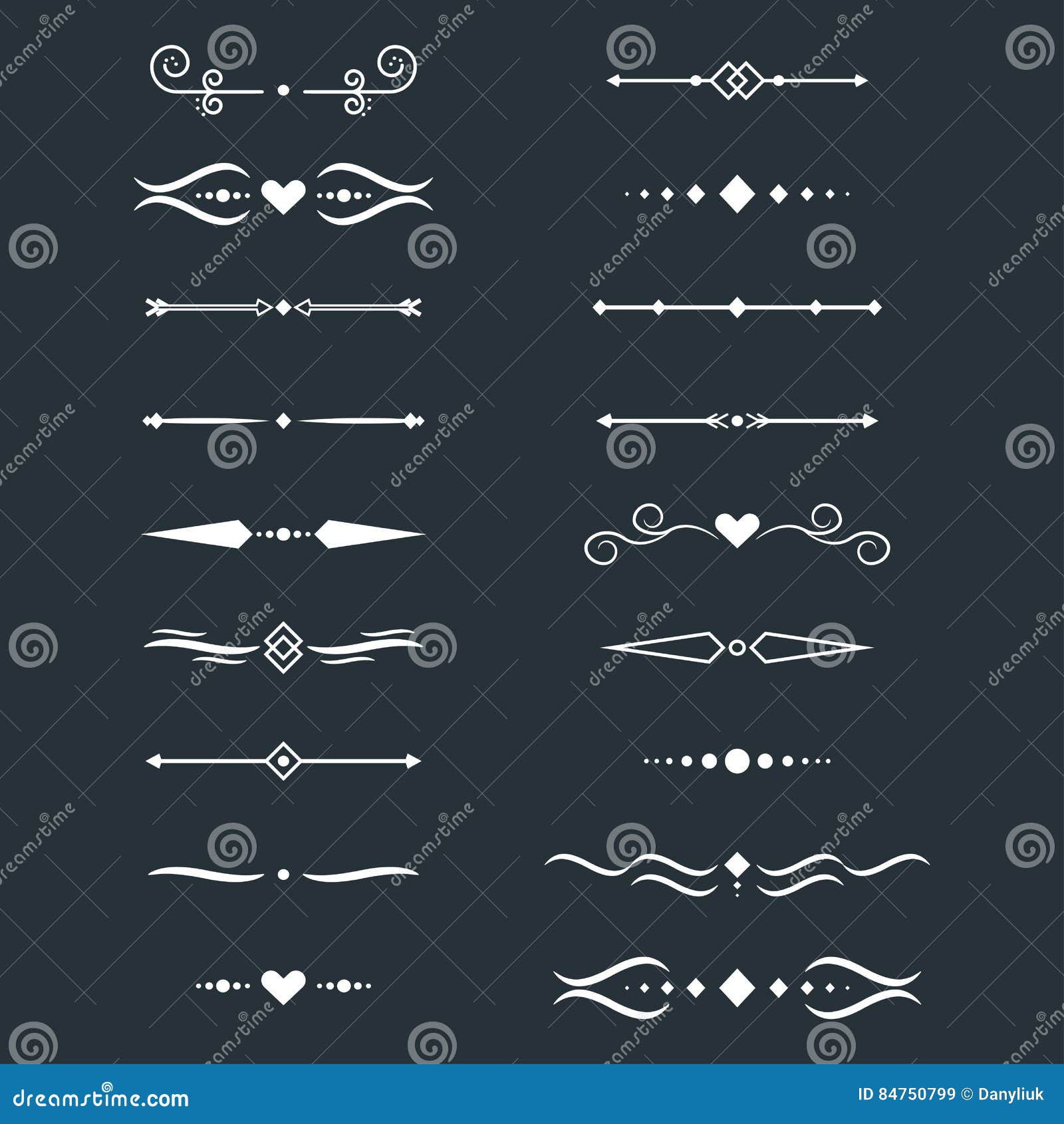 Collection of Vector Dividers Stock Vector - Illustration of divider ...