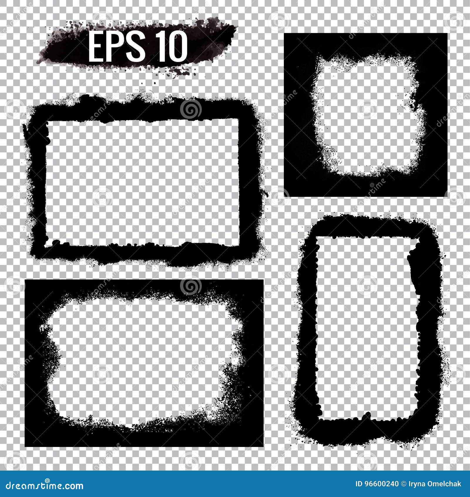 Collection of Vector Frames Drawn in Ink. Stock Vector - Illustration ...