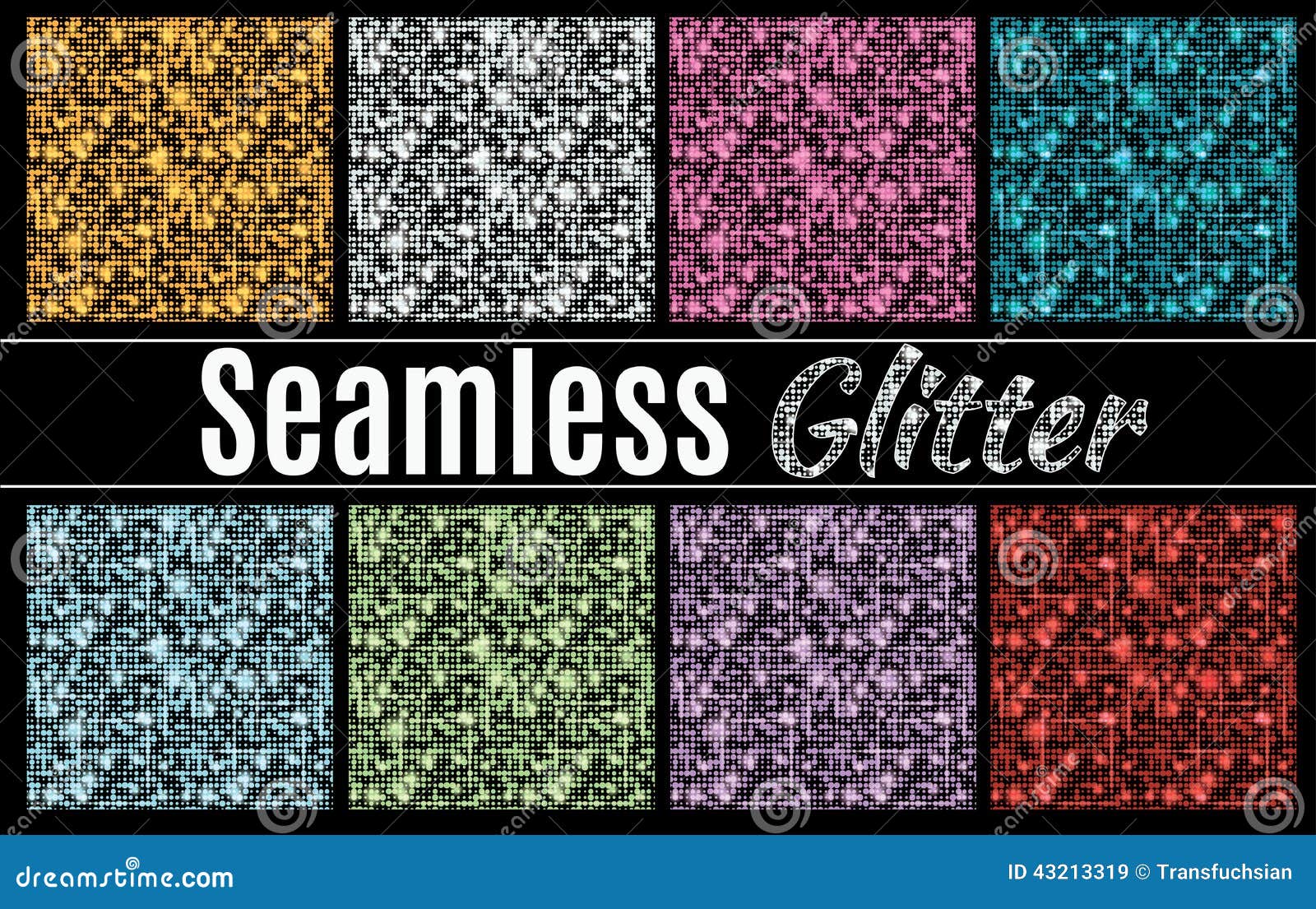 Collection of Vector Glitter Seamless Patterns Stock Vector ...