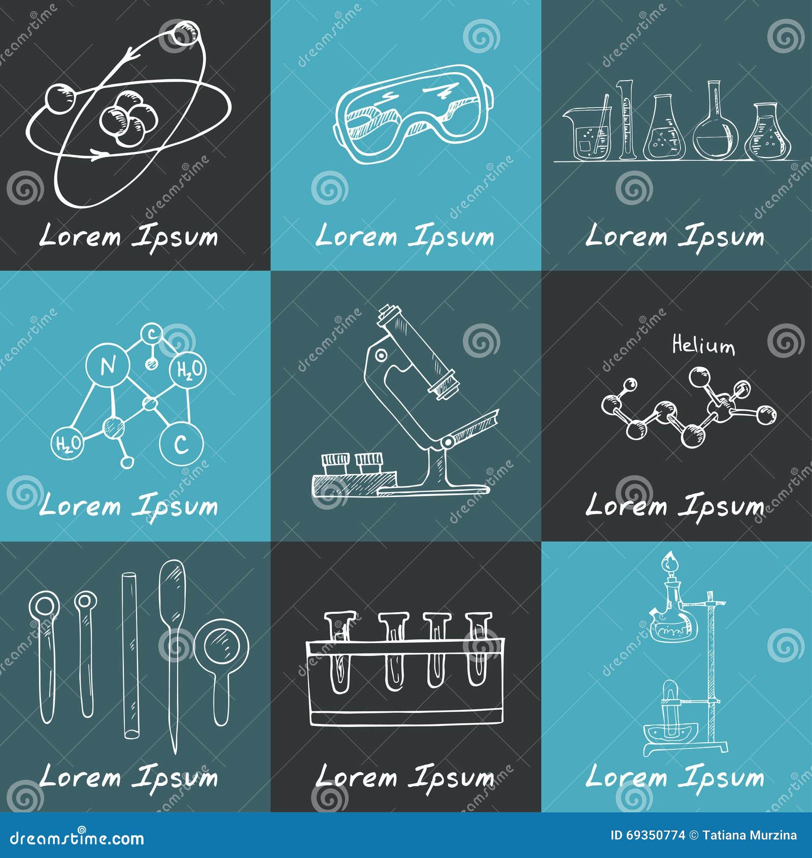 Collection of Vector Hand Drawn Doodle Science Lab Objects. Stock ...