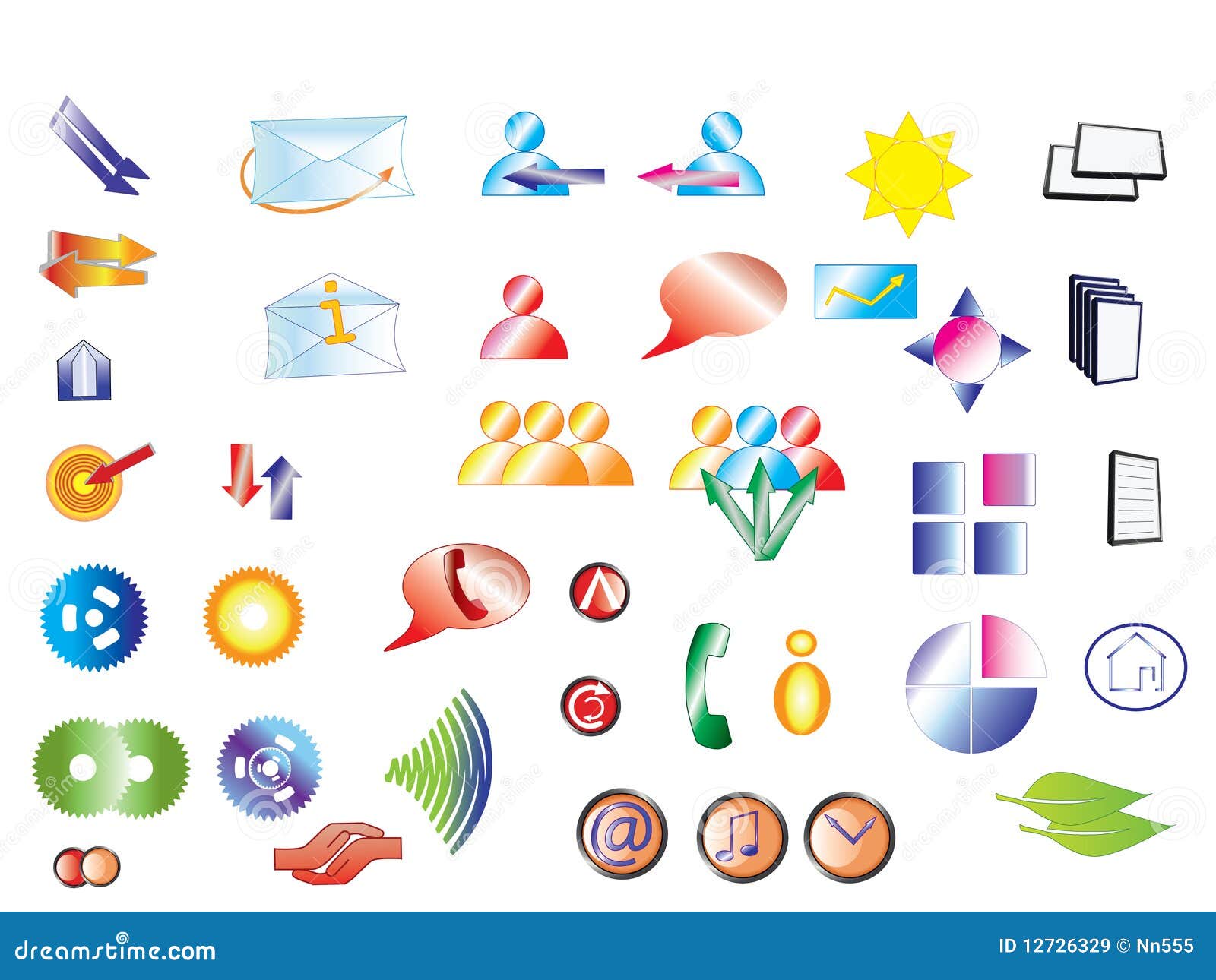 Collection of vector icons stock vector. Illustration of design - 12726329