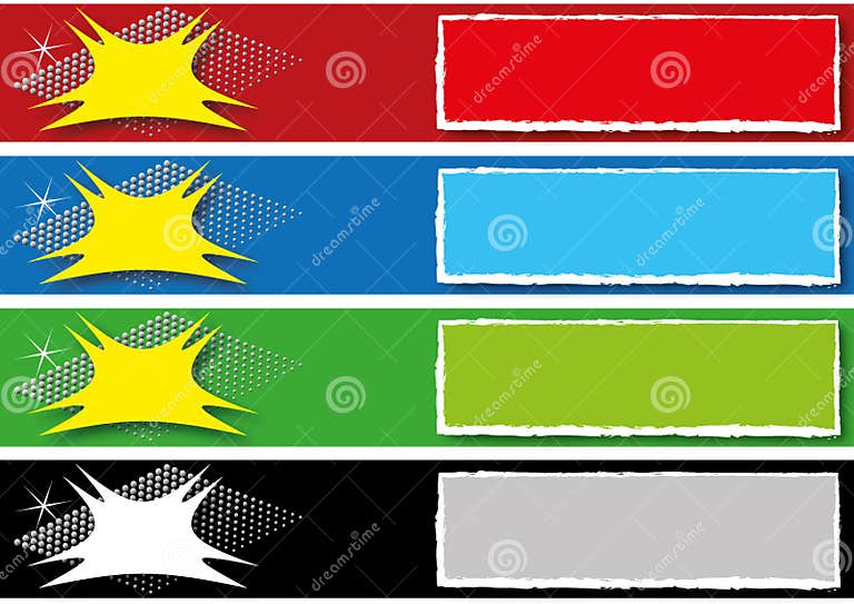 Collection of Vector Illustration Headers with Decorative Frames and ...