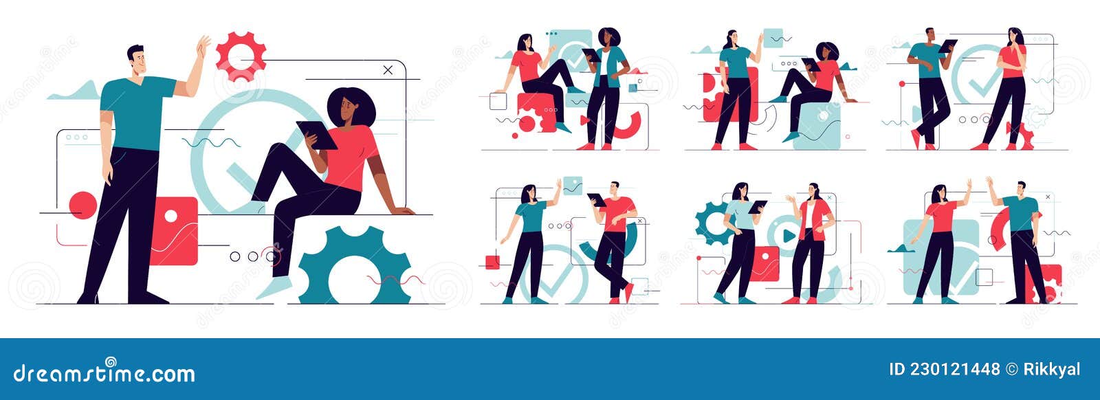 Collection of Vector Illustrations on the Subject of Web Design ...