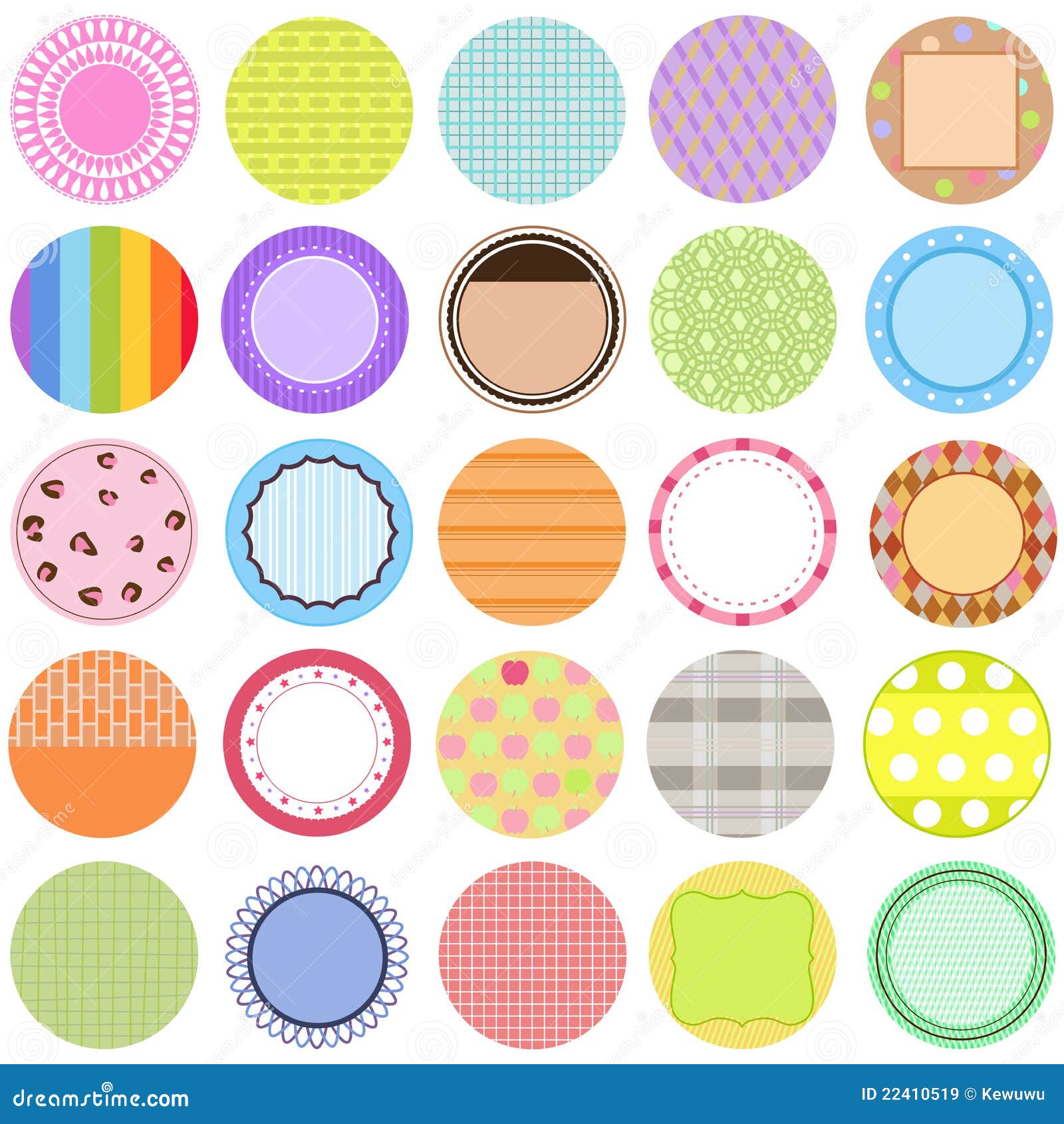 Collection Of Vector Labels In Pastel Color | CartoonDealer.com #22410519