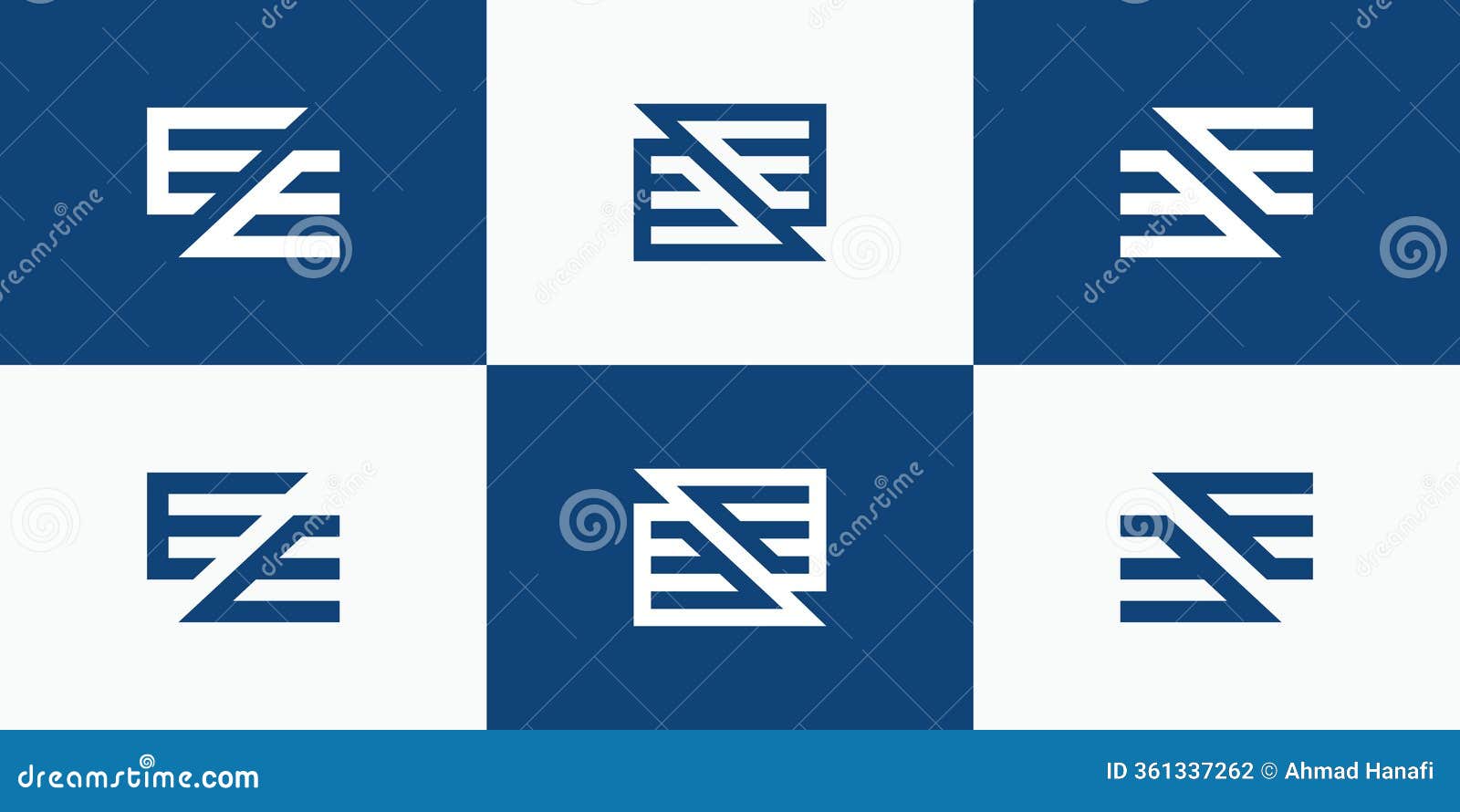 Collection of Vector Logo Design Icons and Logos, Abstract Two Letter E Initials Stock Vector ...