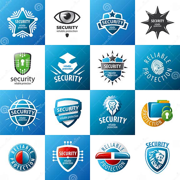 Collection of Vector Logo Design Protection Stock Vector - Illustration ...