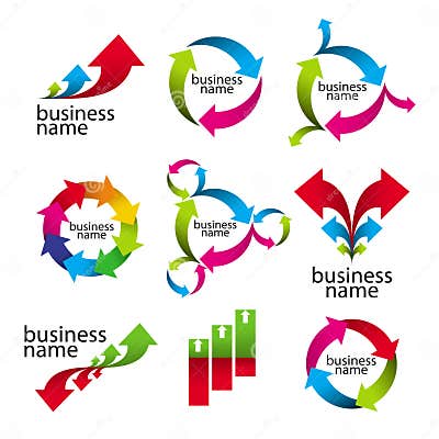 Collection of vector logos stock vector. Illustration of chart - 30751774