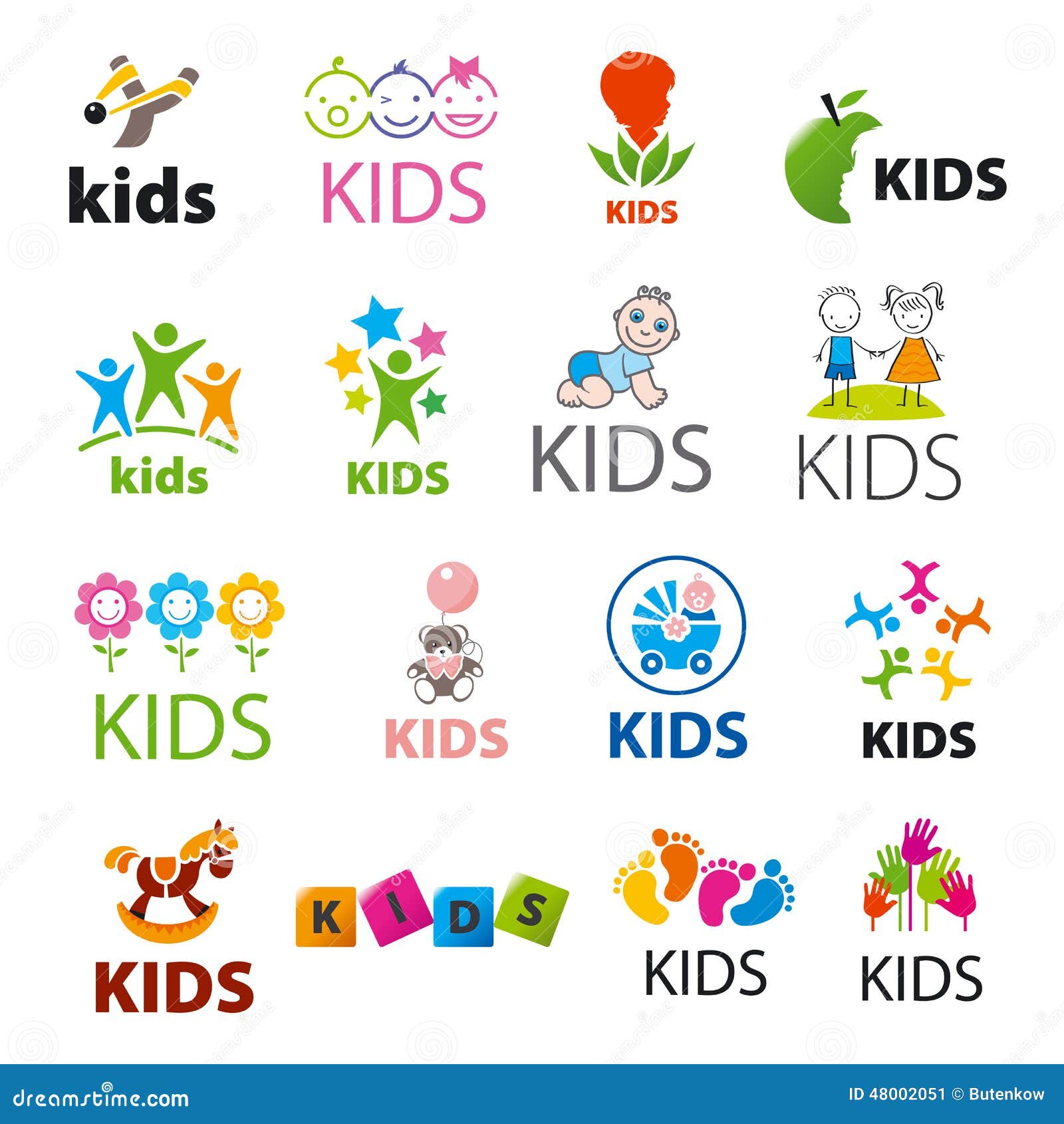 Collection of Vector Logos Children Stock Vector - Illustration of sale ... Collection of Vector Logos Children Stock Vector - Illustration of sale ...