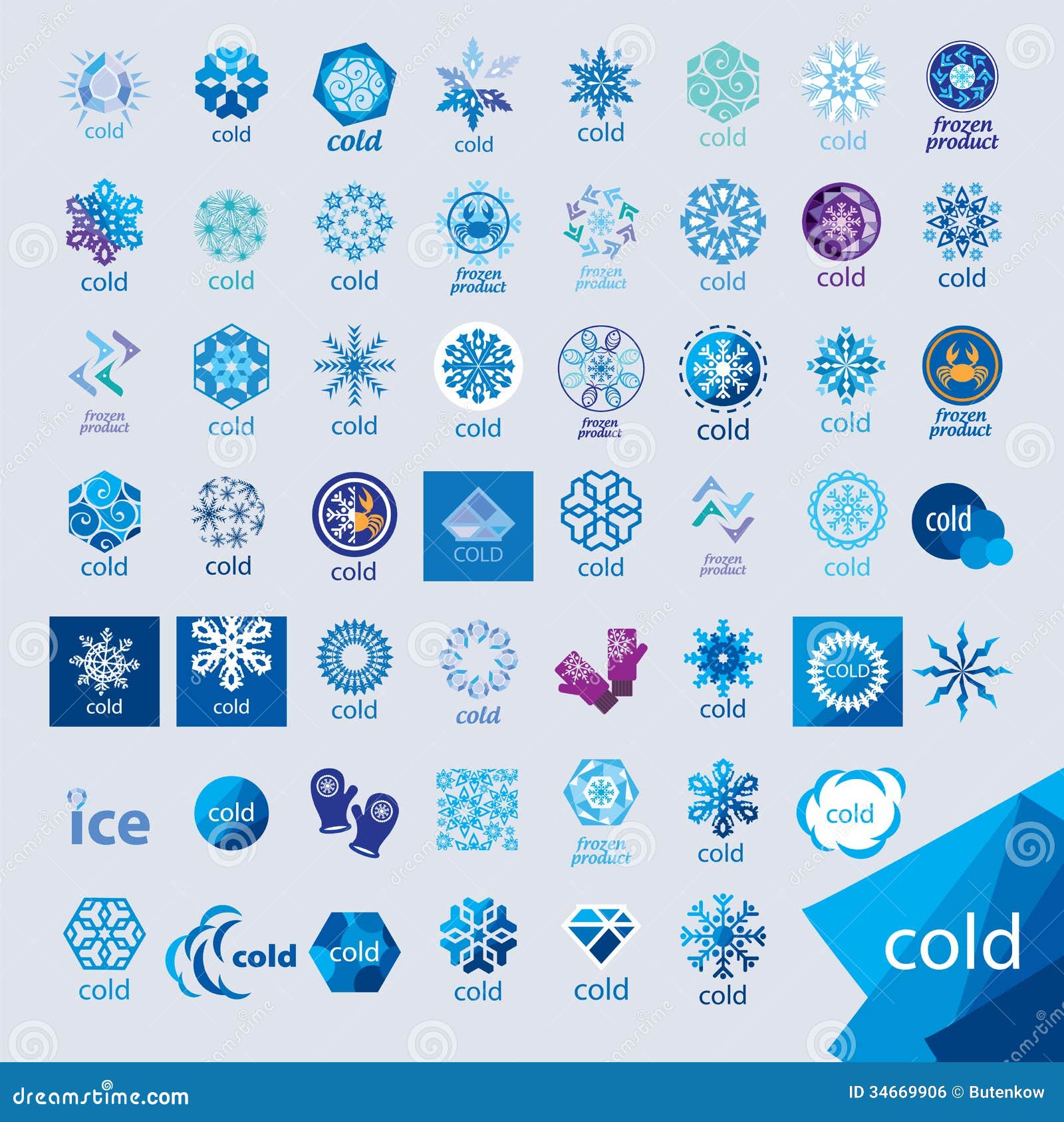 Collection Of Vector Logos Cold And Frost | CartoonDealer.com #34669906