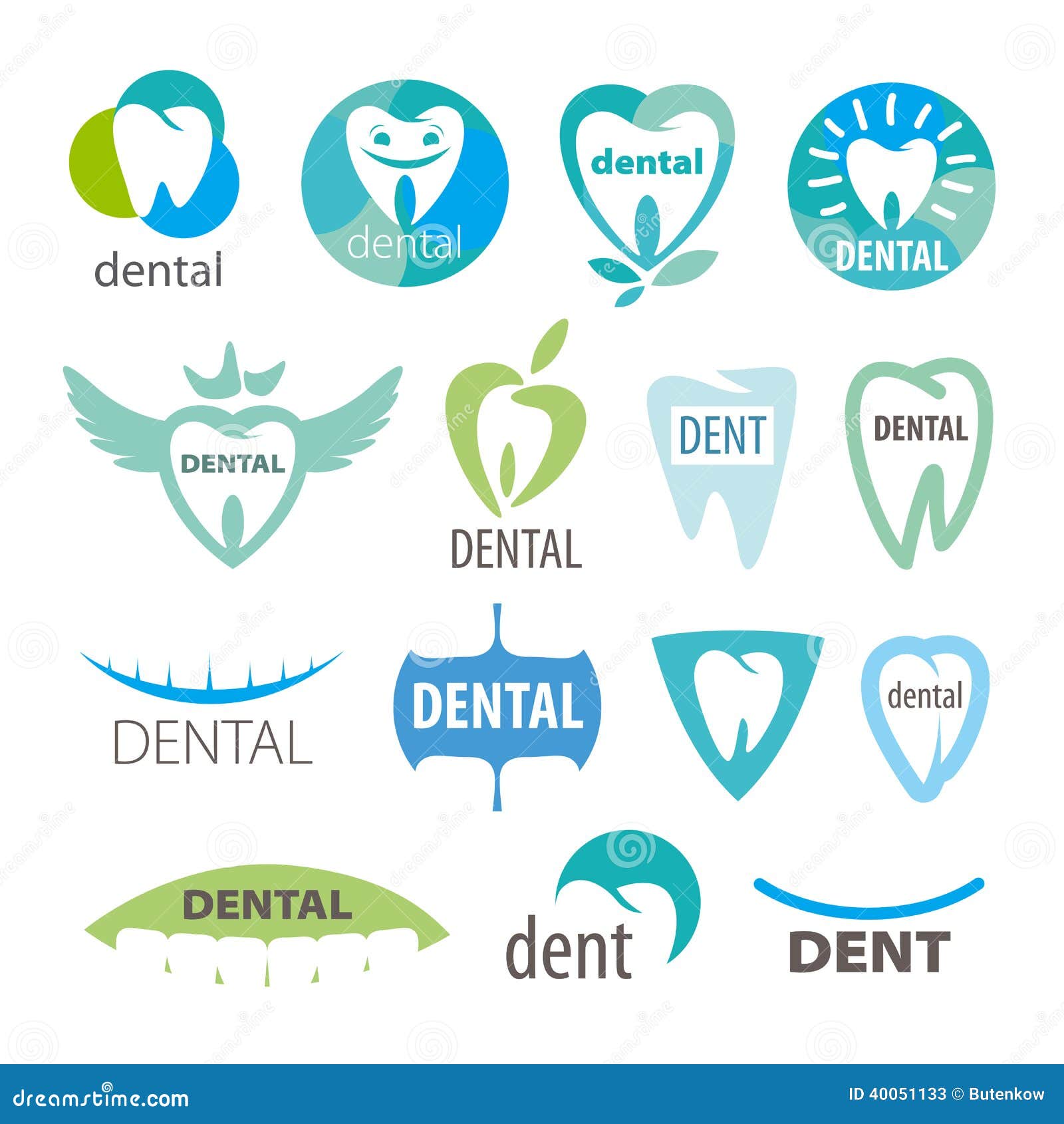 Collection of Vector Logos Dentistry Stock Vector - Illustration of ...