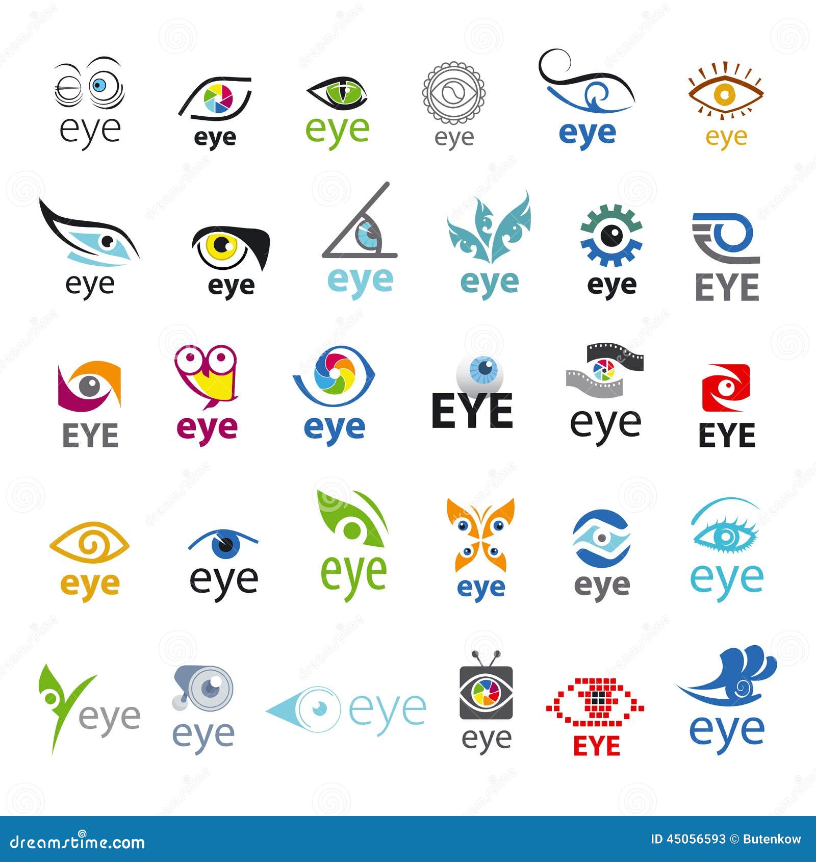 Collection Of Vector Logos Eye | CartoonDealer.com #45056593
