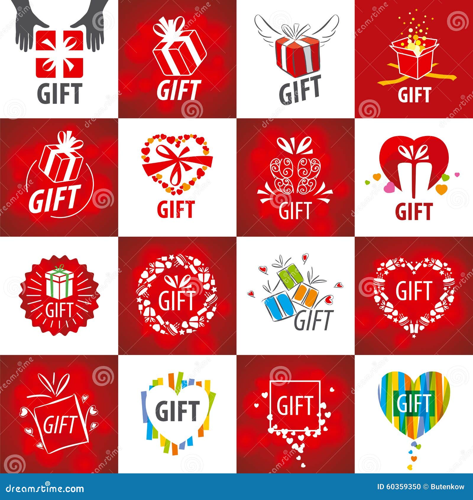 Collection of Vector Logos for Gifts Stock Vector - Illustration of ...