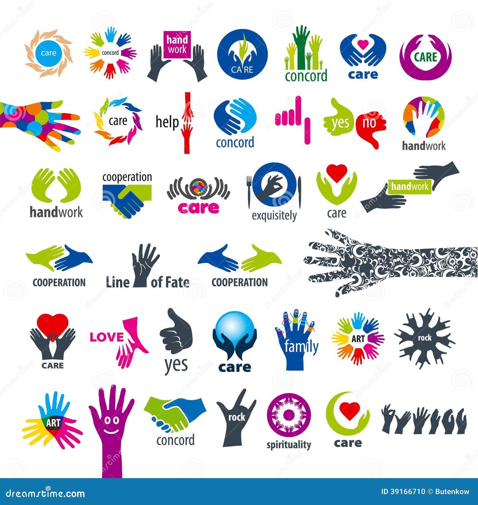 Collection Of Vector Logos Hands | CartoonDealer.com #39166710
