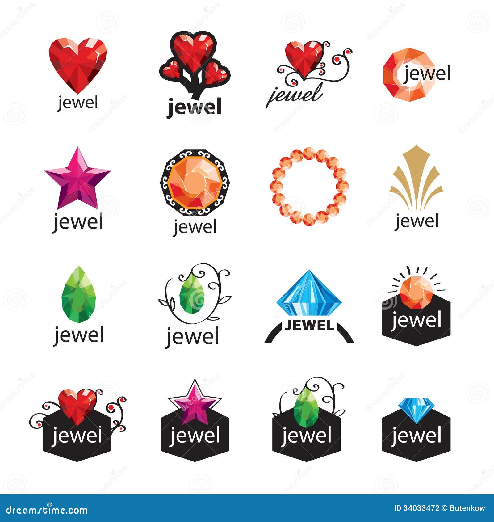Collection Vector Logos Jewelry Stock Photography - Image: 34033472