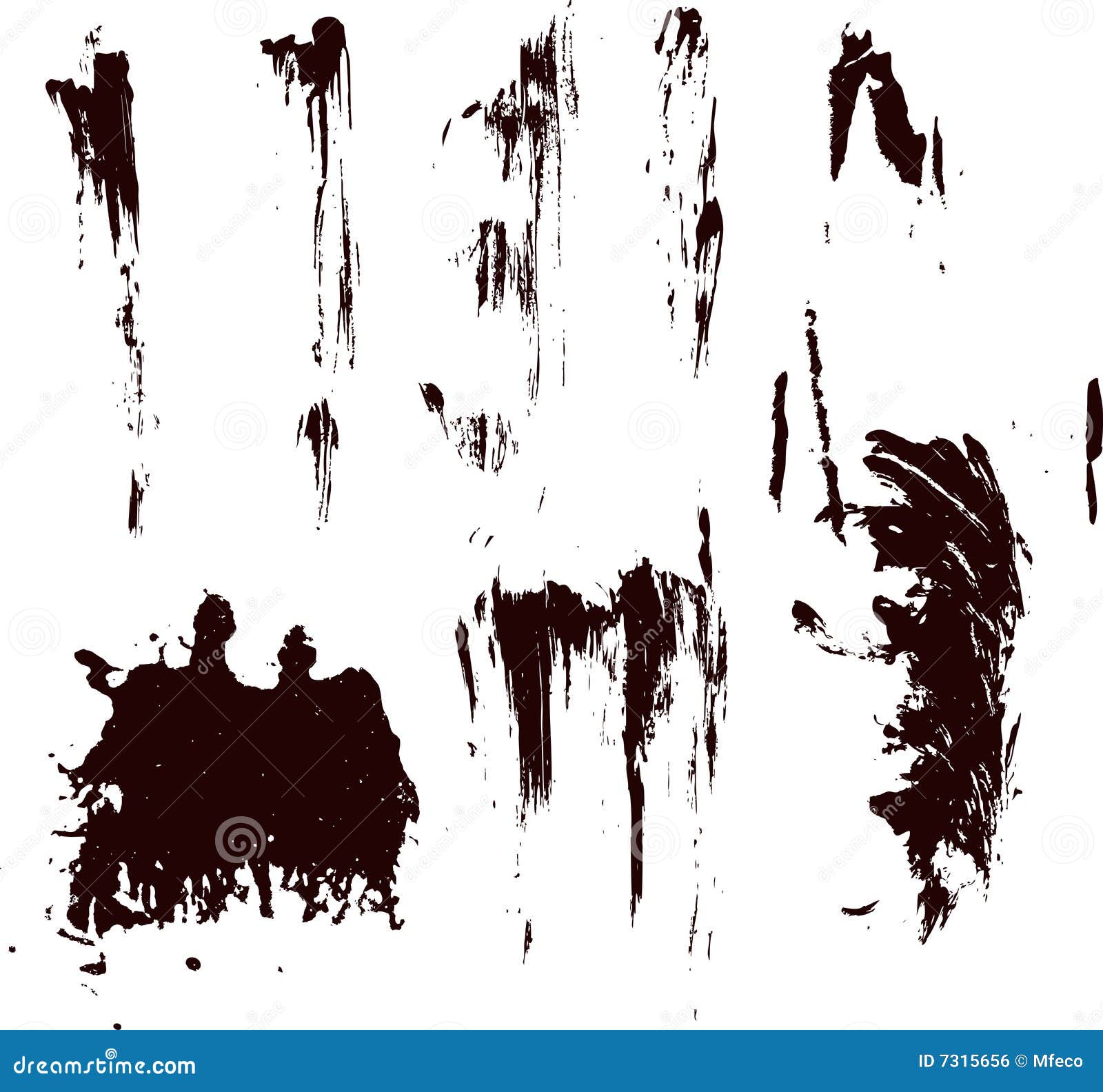 Collection of Vector Paint Splatters Stock Vector - Illustration of ...