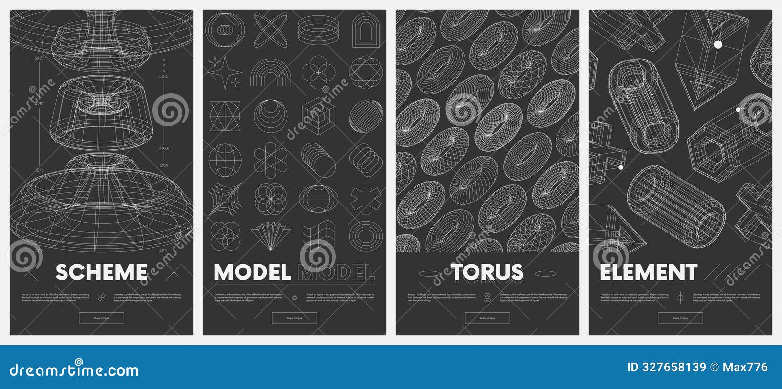 Strange Wireframes Extraordinary Graphic Assets Of Geometrical Shapes ...